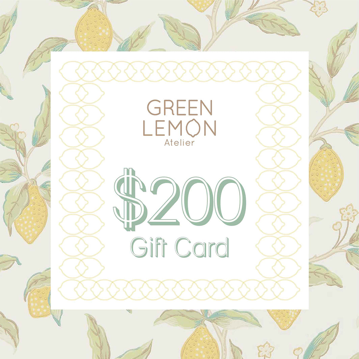 Gift Cards – Green Lemon Atelier